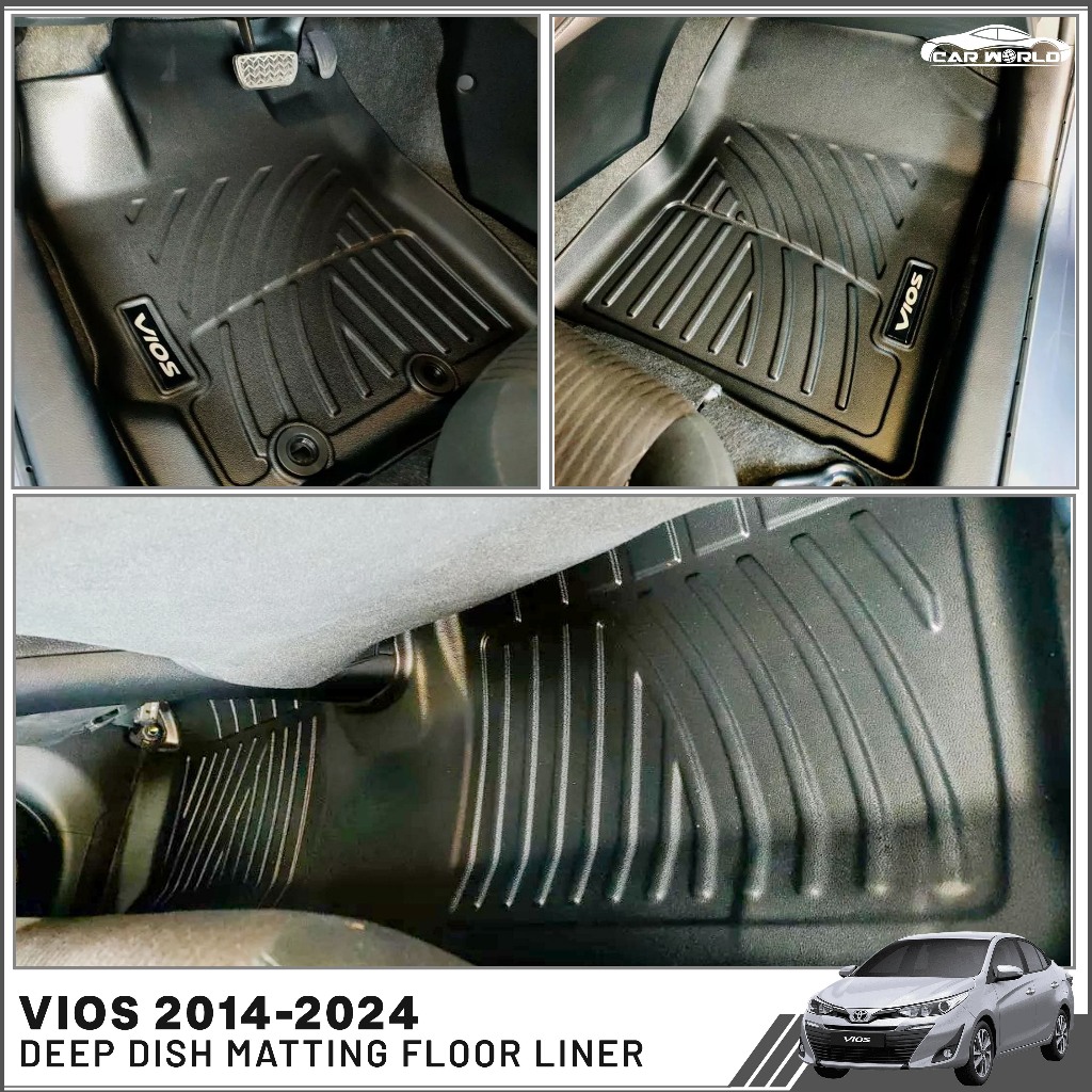 TOYOTA VIOS 2014 - 2018 DEEPDISH MATTING (2014 2015 2016 2017 2018 ...