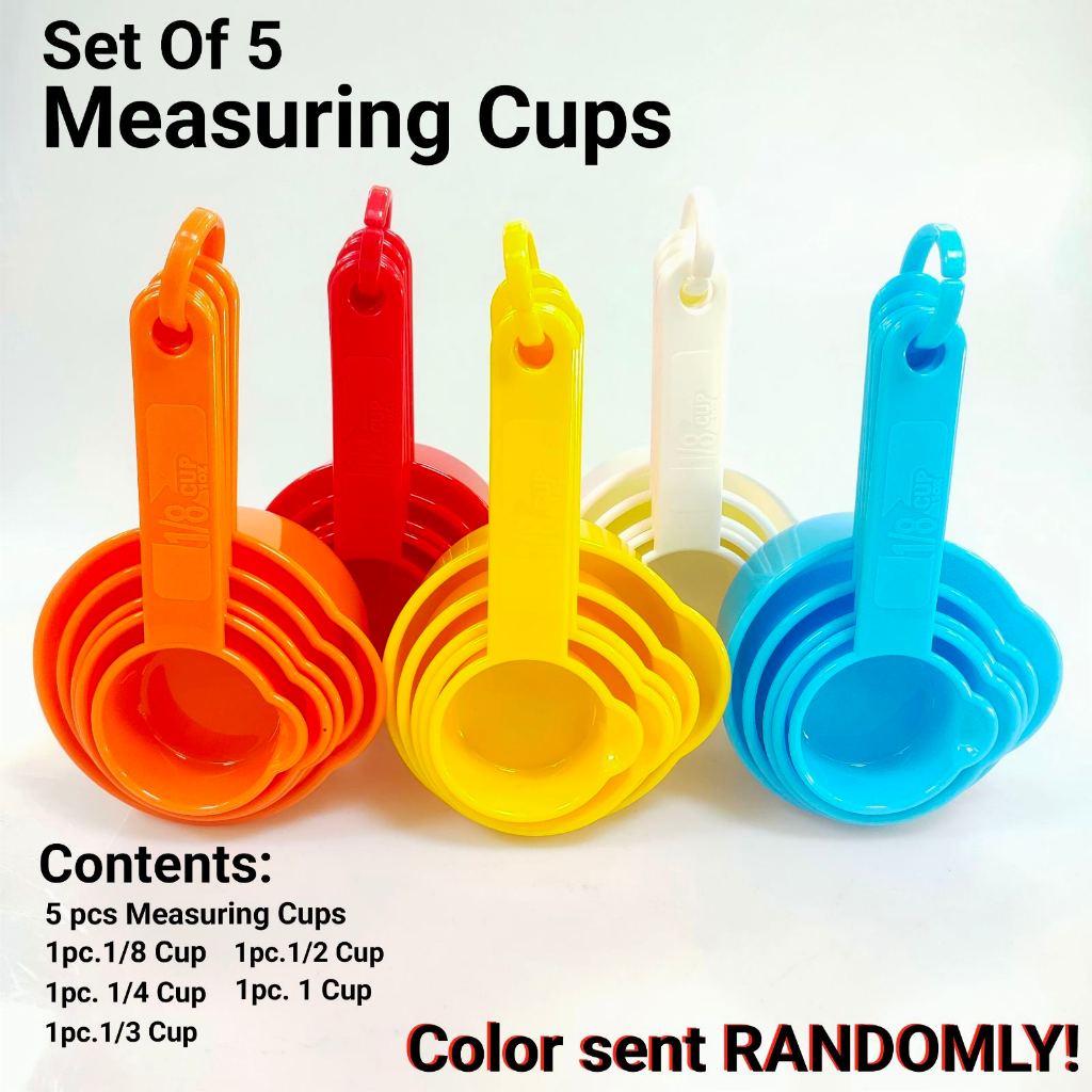 5-PIECES MEASURING CUPS SPOON SET BAKING SUPPLIES KITCHEN UTENSILS ...