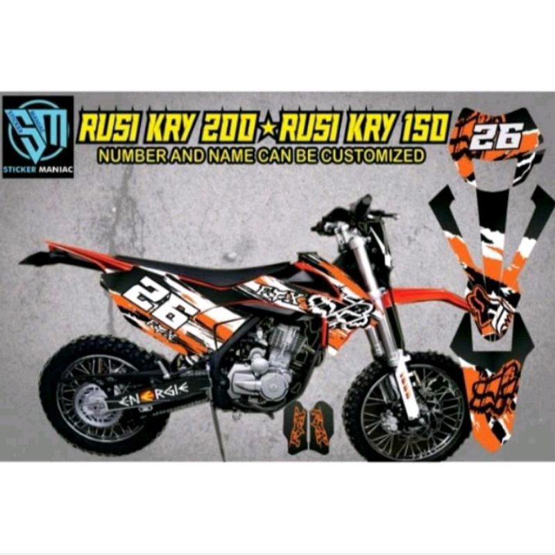 Rusi KRY 200, Rusi KRY 150 decals stickers, laminated | Shopee Philippines