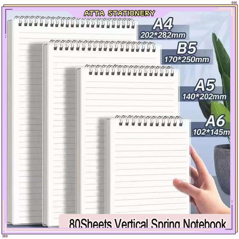 Vertical Spring Notebook 80Sheets A5/B5/A4/A6 Notepad Transparent PP ...