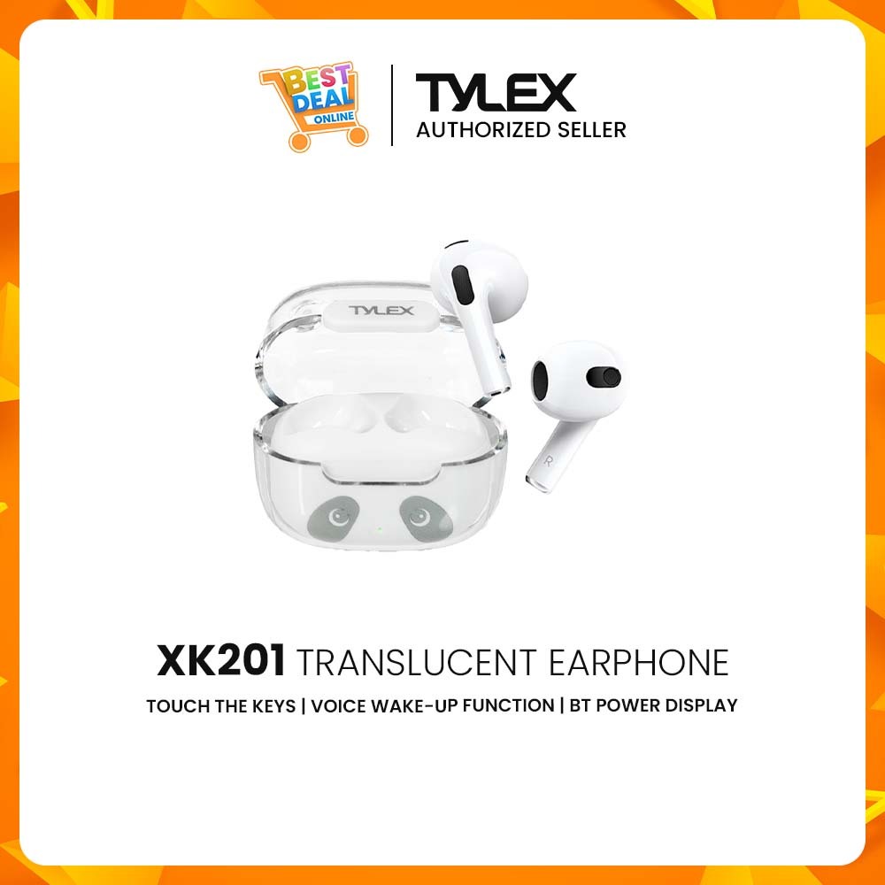 TYLEX XK201 Translucent Mascot Wireless Earphones Bluetooth 5.0 Type-C ...