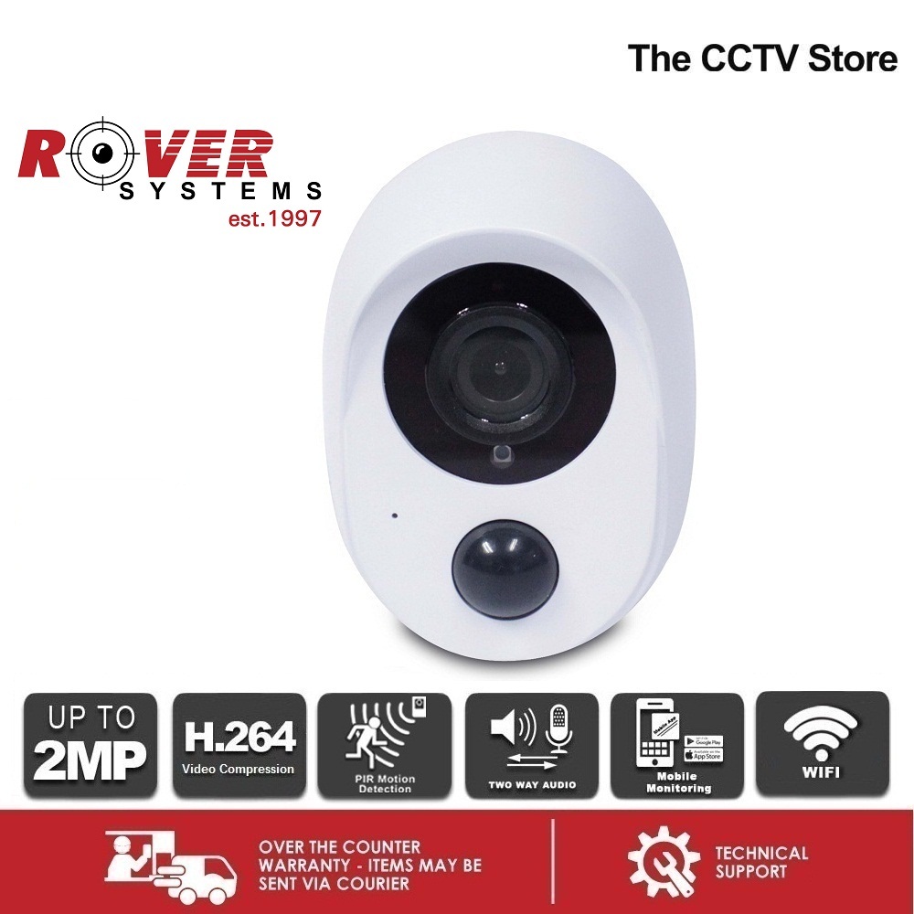 Rover Systems 2MP Smart IP Portable Battery Operated Camera Wireless ...