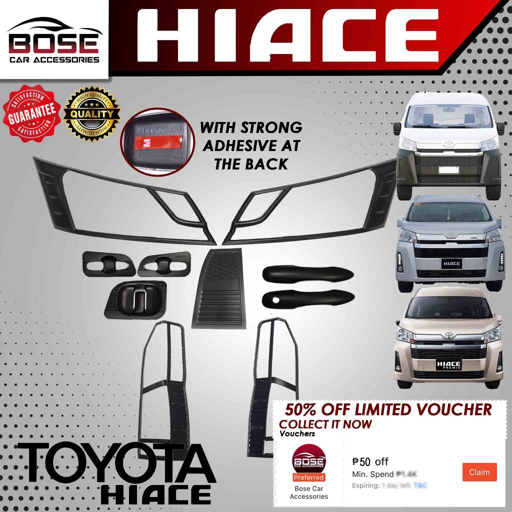 Garnish Cover Set Toyota Hiace Commuter Deluxe / GL Grandia /GL Tourer ...