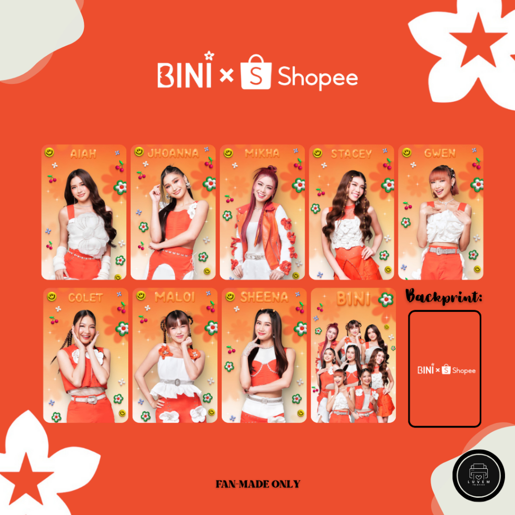 BINI | SHOPEE FANMADE PHOTOCARDS | Luvem Printing | Shopee Philippines