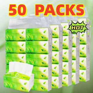 50 PCS Tissue Facial Tissue 4-Ply toilet paper tissue Tree care Organic ...