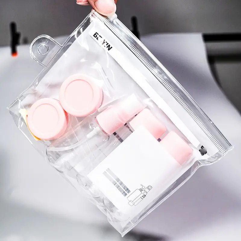 Set Mini Plastic Bottle Containers Empty Essentials Mini Container for ...