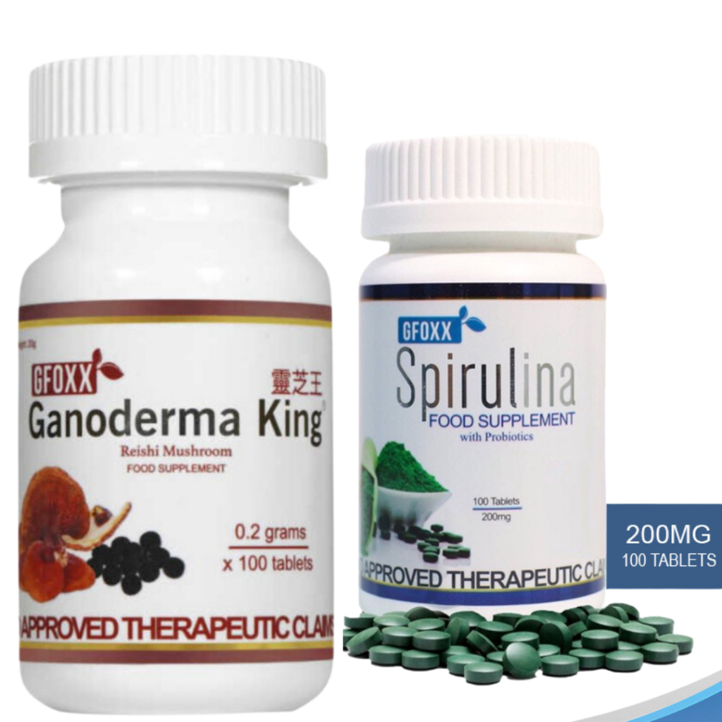 Gfoxx Spirulina Ganoderma King with 40 Vitamins and Minerals Anti ...