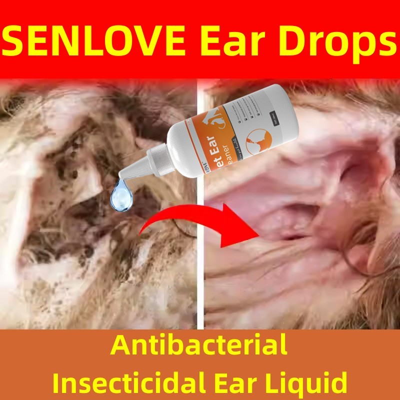 SENLOVE Dog Ear Drops For Infection Pet Ear Drops For Eliminate Ear ...