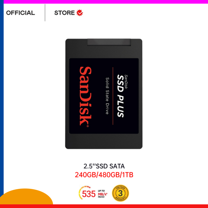 SSD PLUS 2.5" 480GB 1TB SATA III Internal Solid State Drive (SSD) SDSSDA-480G-1TB(COD) | Shopee ...