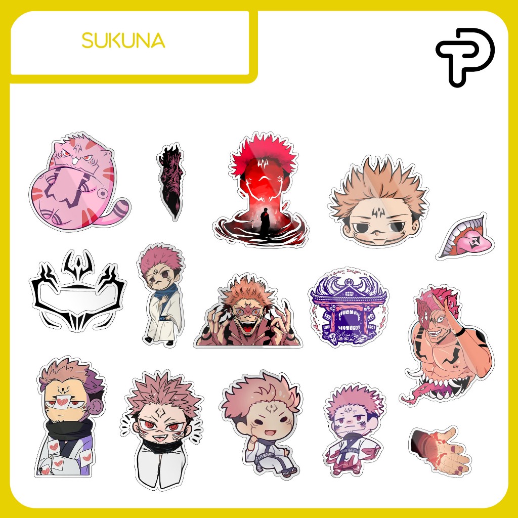 Jujutsu Kaisen Sticker Pack | Sukuna | Vinyl Sticker | WaterProof ...