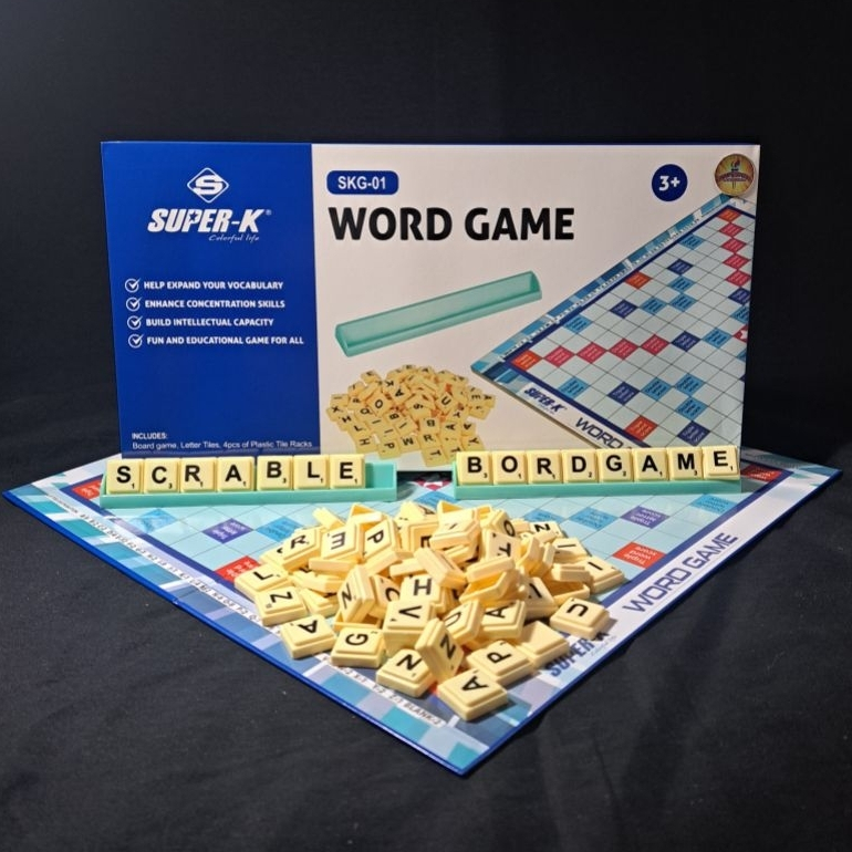 SUPER-K Word Game with Plastic Letter Tiles (SKG-01) | Classic Family ...