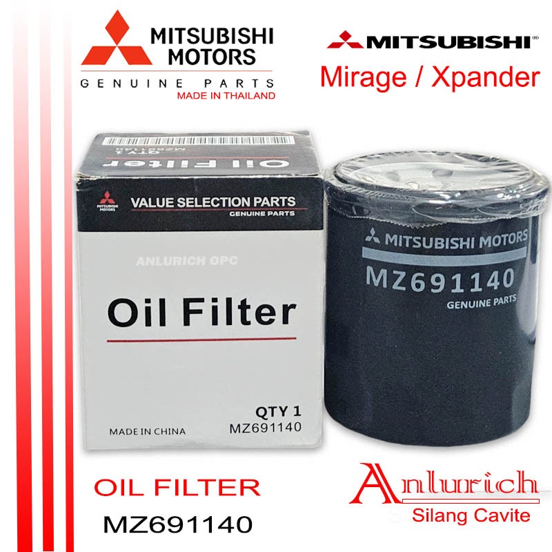 MITSUBISHI OIL FILTER MIRAGE / XPANDER GENUINE PARTS: MZ691140 | Shopee ...