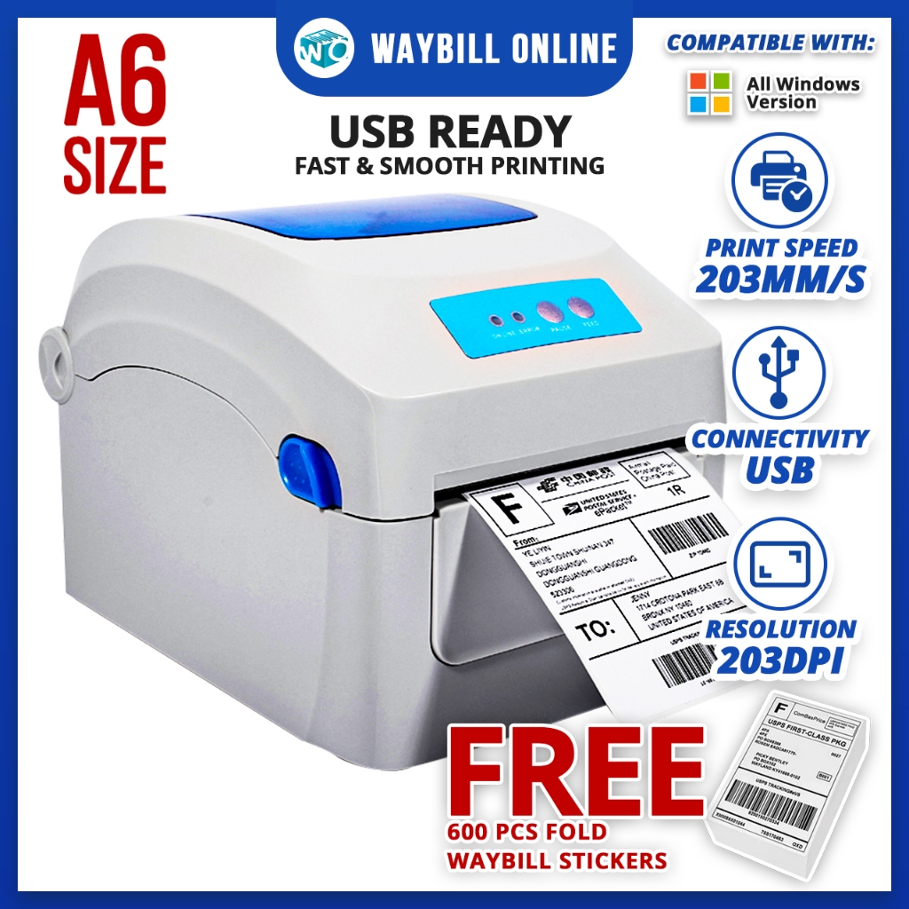 GP1324D GPrinter Waybill Printer Thermal A6 Barcode Label FREE 600pcs ...