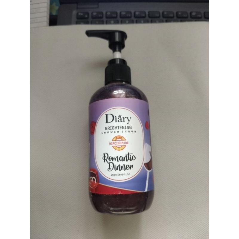 DIARY Brightening Shower Scrub with niacinamide romantic dinner 250ml ...