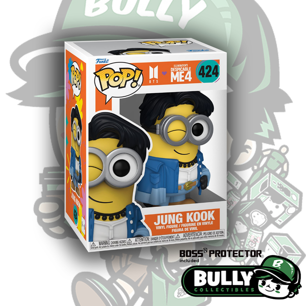 Funko POP! Rocks: Despicable Me 4 Minion x BTS - Jung Kook 424 With Boss Protector (NON-MINT ...