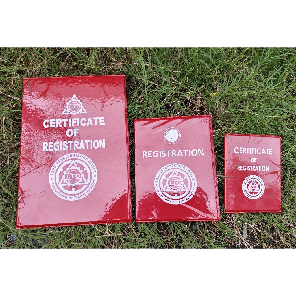 CERTIFICATE OF REGISTRATION LTO/ DOCUMENT HOLDER Holder for motorcycle ...