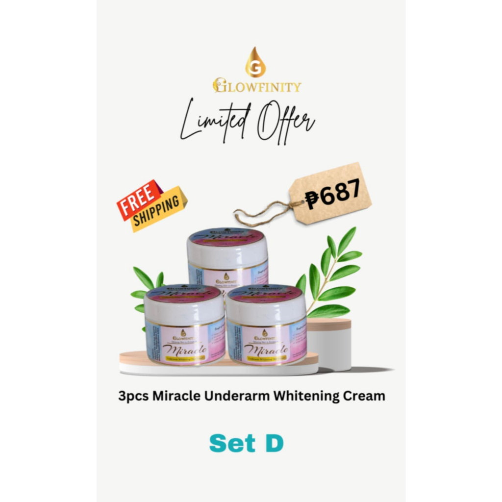 Glowfinity Cosmetic Set D (Miracle Underarm Whitening Deocream ...