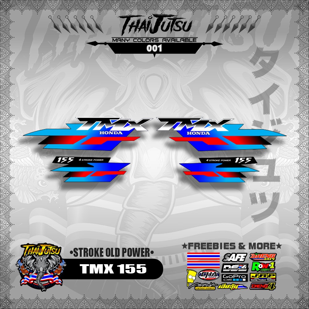 TMX 155 DECALS ( STROKE OLD POWER ) [ PREMIUM GLOSSY LAMINATED ...