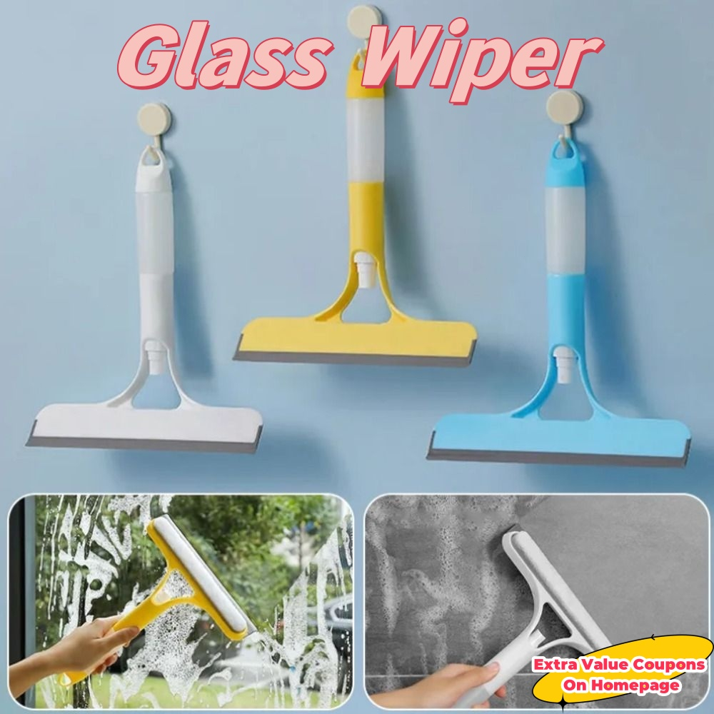 3 In 1 Window Wiper Glass Clean Scraper Glass Wiper With Spray Bottle ...