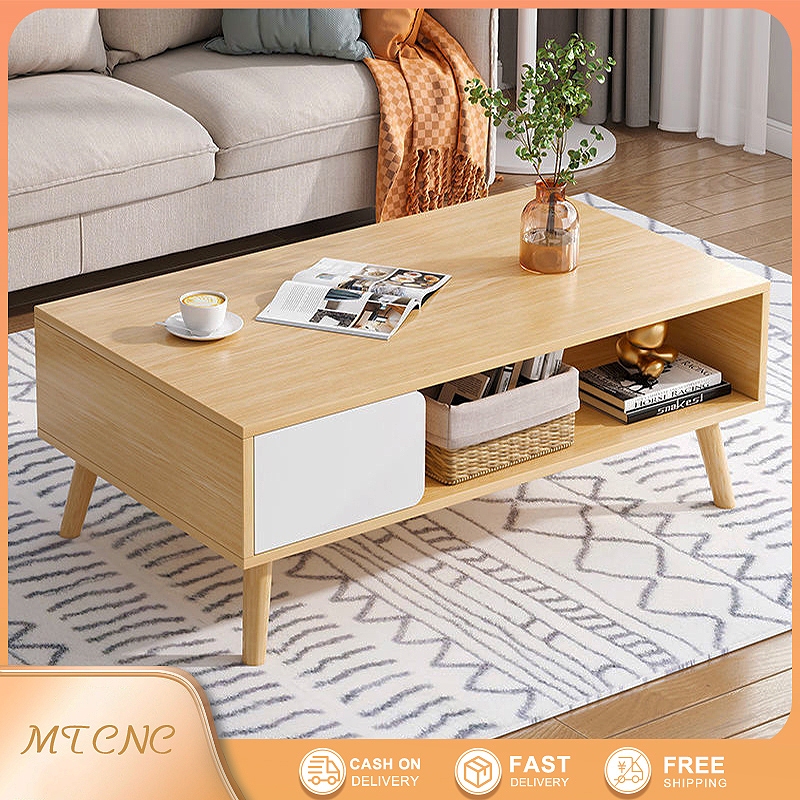 Modern Living Room Tea Table With Drawer Simple Side Table Sofa Table ...