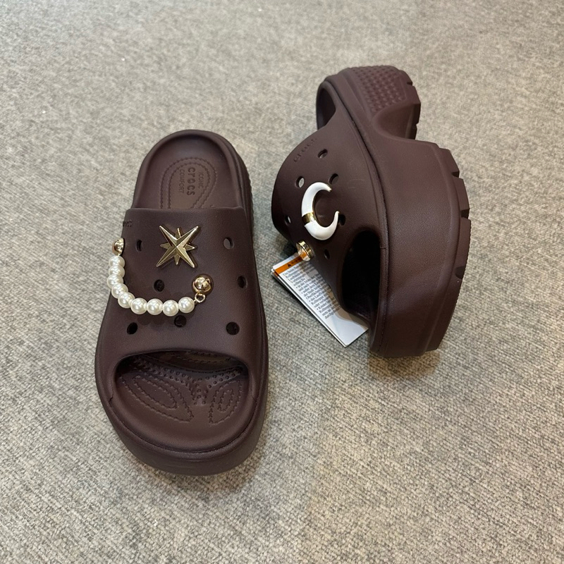 Original Crocs Stomp Slide Mocha | Shopee Philippines