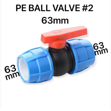 PE Plastic Water Pipe Quick Valve Connector PE Tube Ball Valves Accessories 63MM SIZE 2 INCH ...