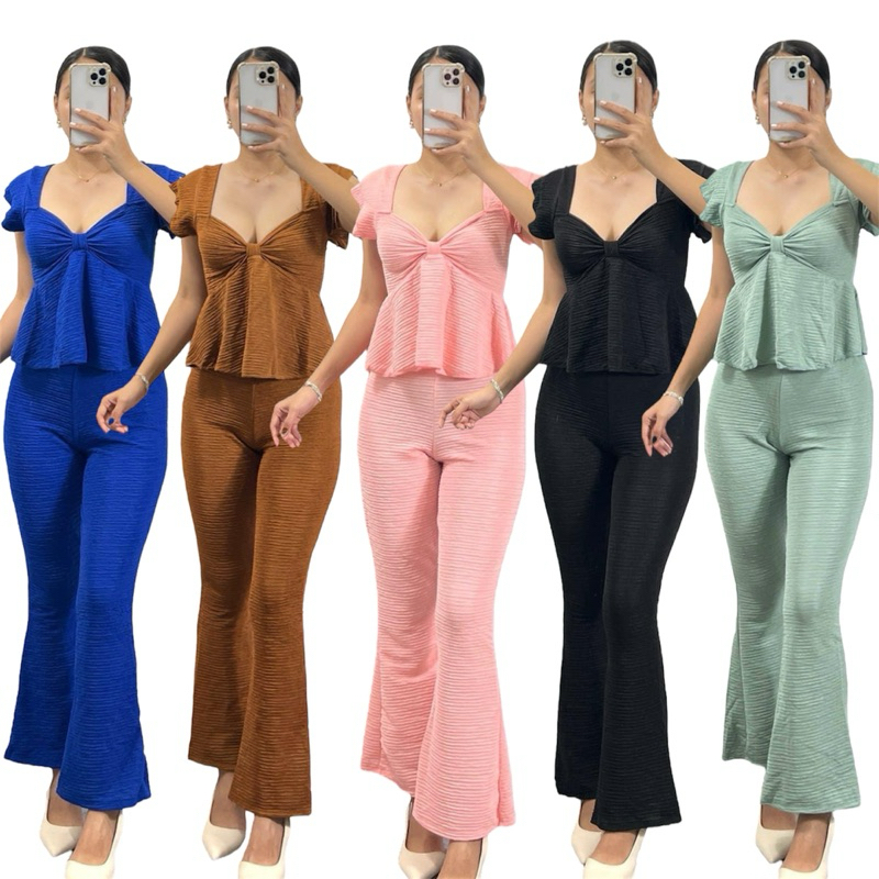 Jessica Barbara Top & Pants Coordinates | Shopee Philippines