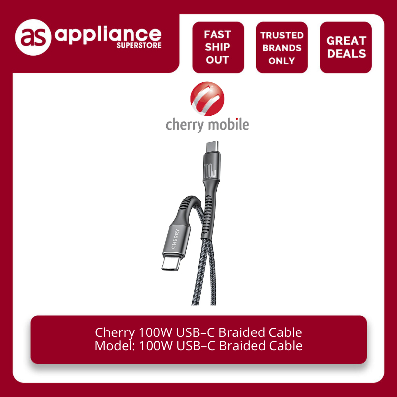 Cherry 100W USB–C Braided Cable | Shopee Philippines