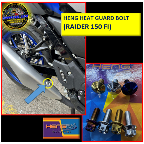 HENG Original SUZUKI RAIDER 150 FI Muffler Pipe Heat Guard Bolts ...