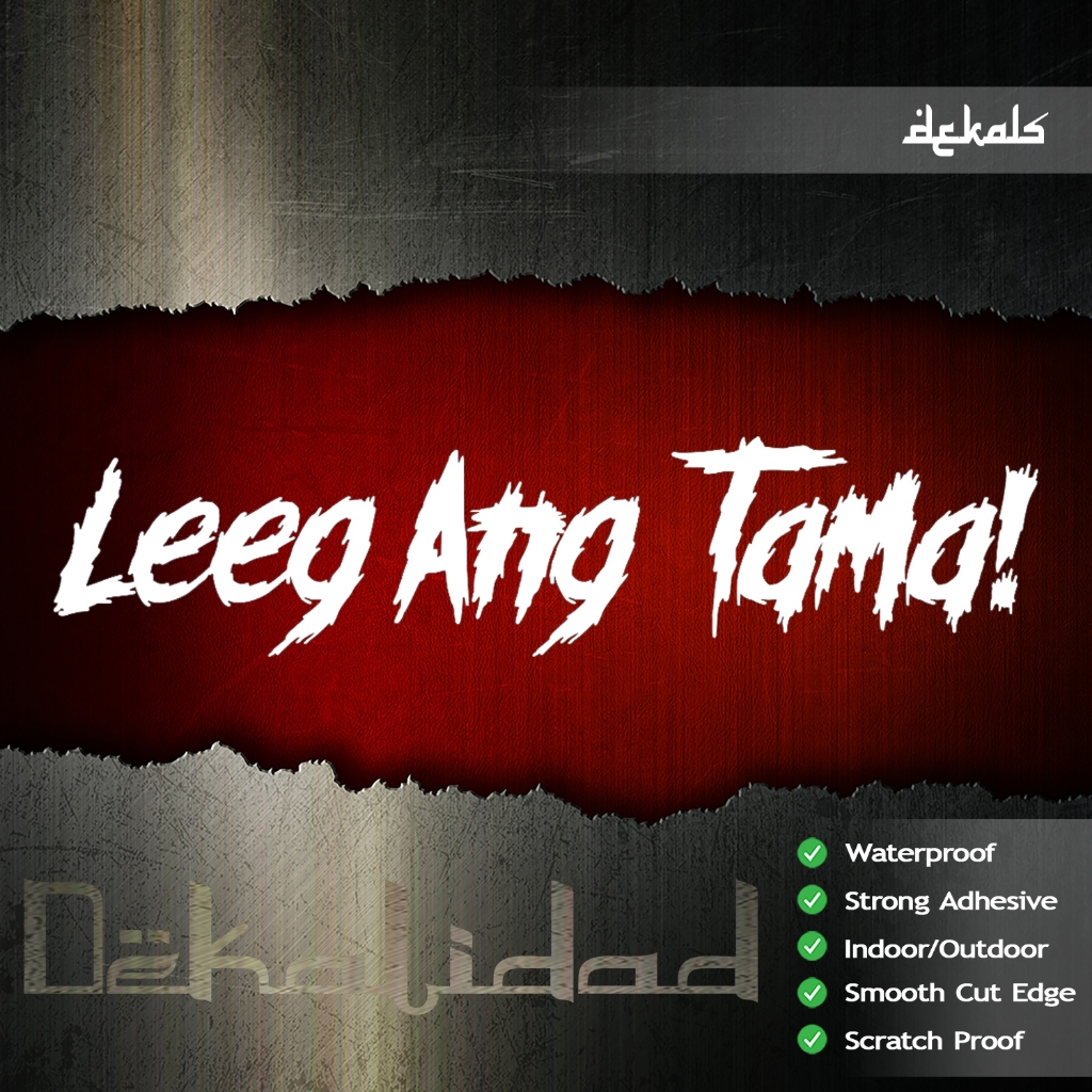 Leeg Ang Tama! V2 Sticker Decals | Shopee Philippines