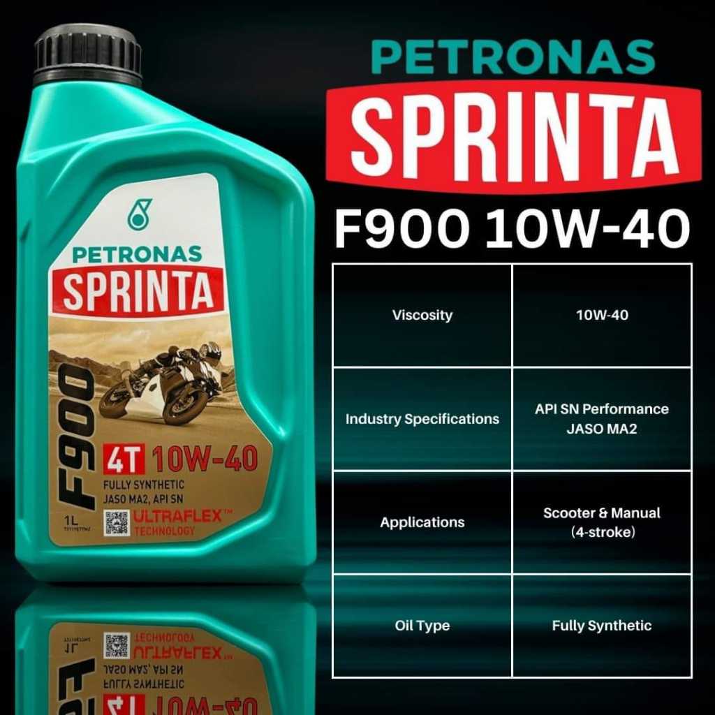 PETRONAS Sprinta F900 10W-40 Fully Synthetic Premium ENGINE OIL for ...