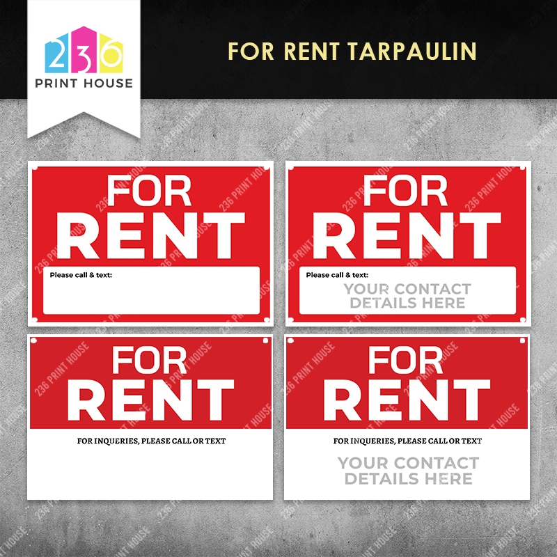 FOR RENT Tarpaulin Banner Signage • FREE Eyelets • For Rent Tarpaulin ...