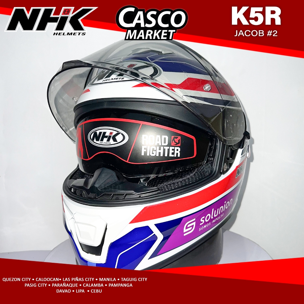 NHK K5R JAKUB #2 FULL FACE DUAL VISOR MOTORCYCLE HELMET | Shopee ...