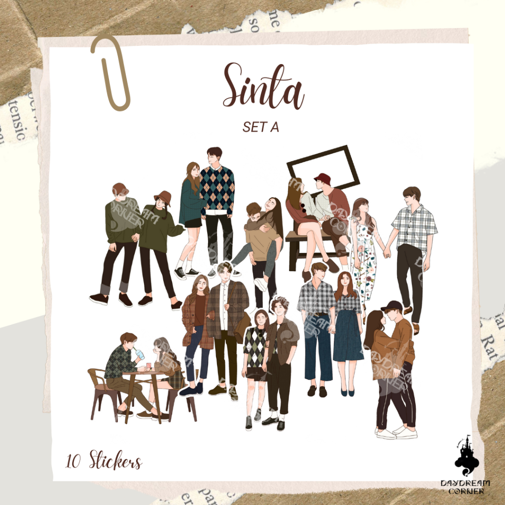 Sinta | Aesthetic Girl Stickers | Die Cut | Journal Planner Sticker ...