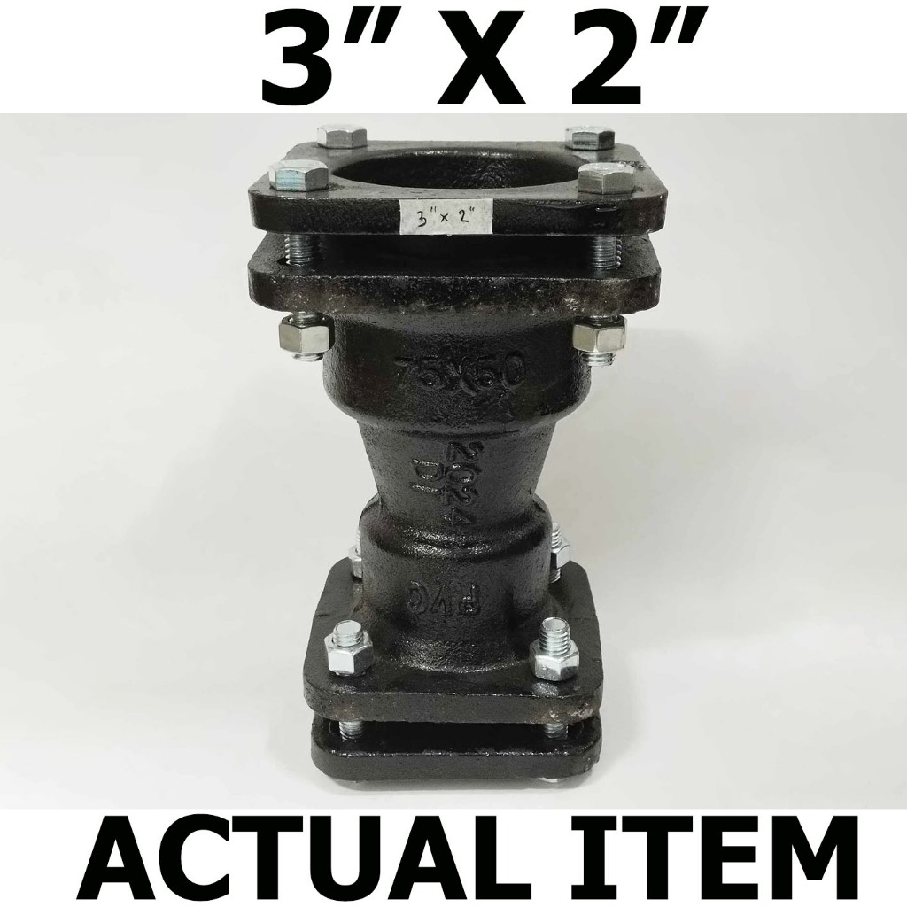 CI MECHANICAL COUPLING REDUCER 3" X 2" BLACK FOR WATER DISTRICT ...