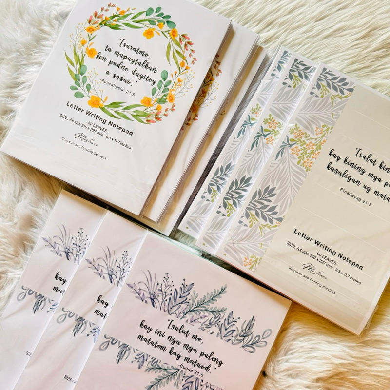 Letter writing notepad A5 size CEBUANO /ILOKO /HILIGAYNON | Shopee ...