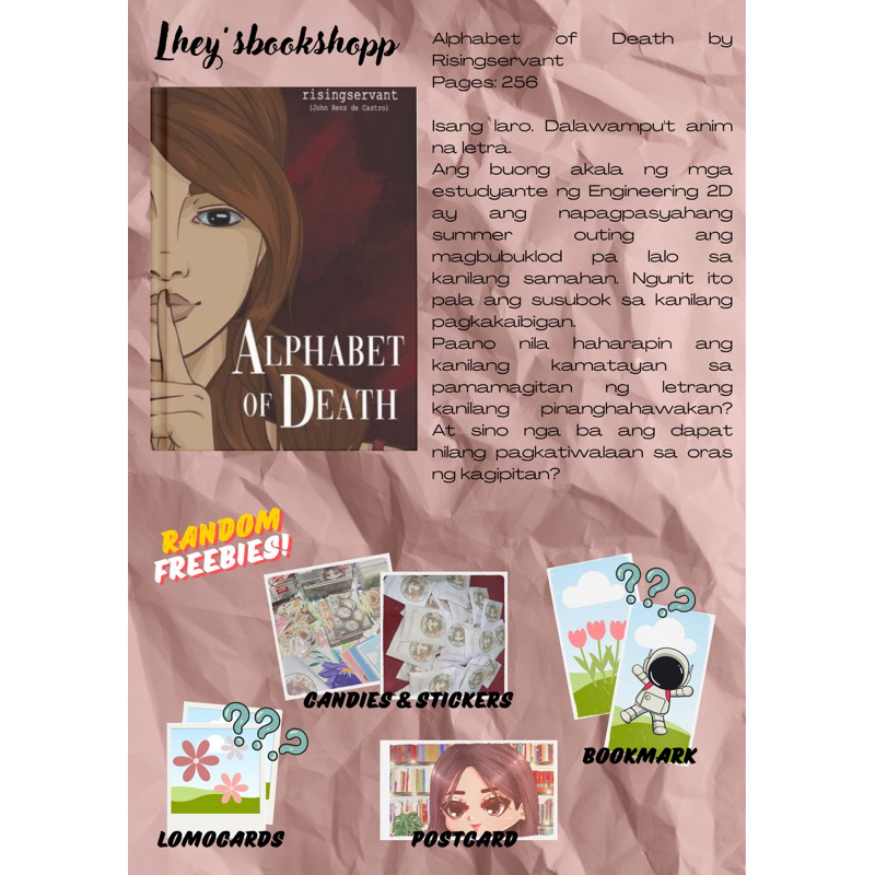 Alphabet of death by risingservant | Shopee Philippines