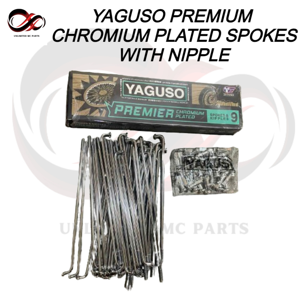 Yaguso Premium Chromium Plated Spokes With Nipple | Shopee Philippines
