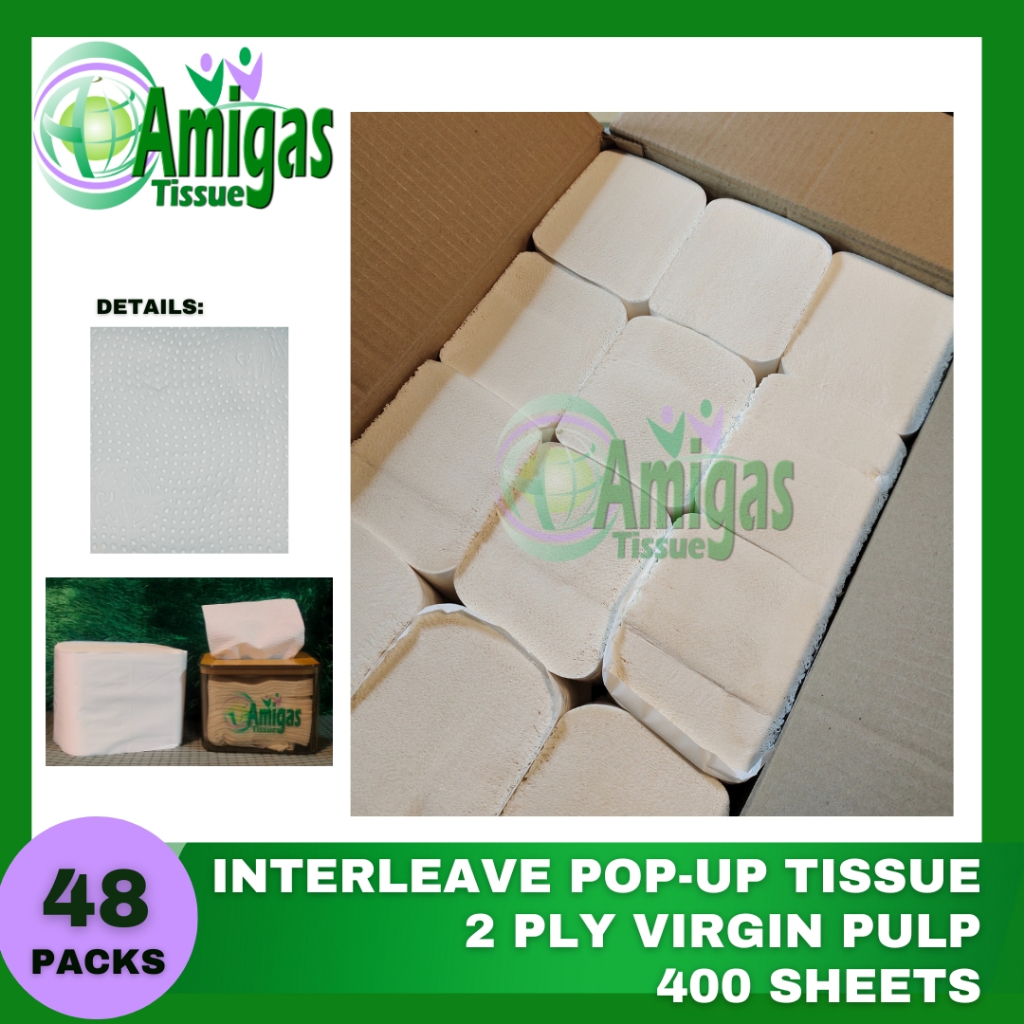 INTERLEAVE POP-UP TISSUE 2PLY (VIRGIN PULP) | Shopee Philippines