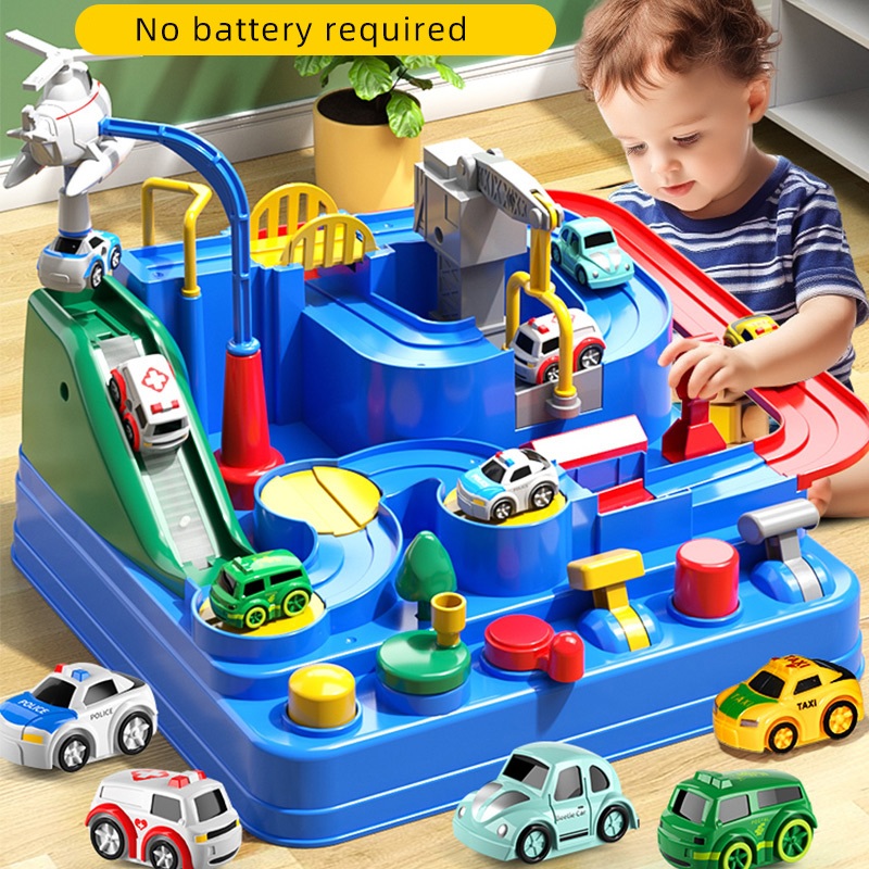 Kids Train Race Track Car Adventure Toy for Toddlers Car Rescue ...