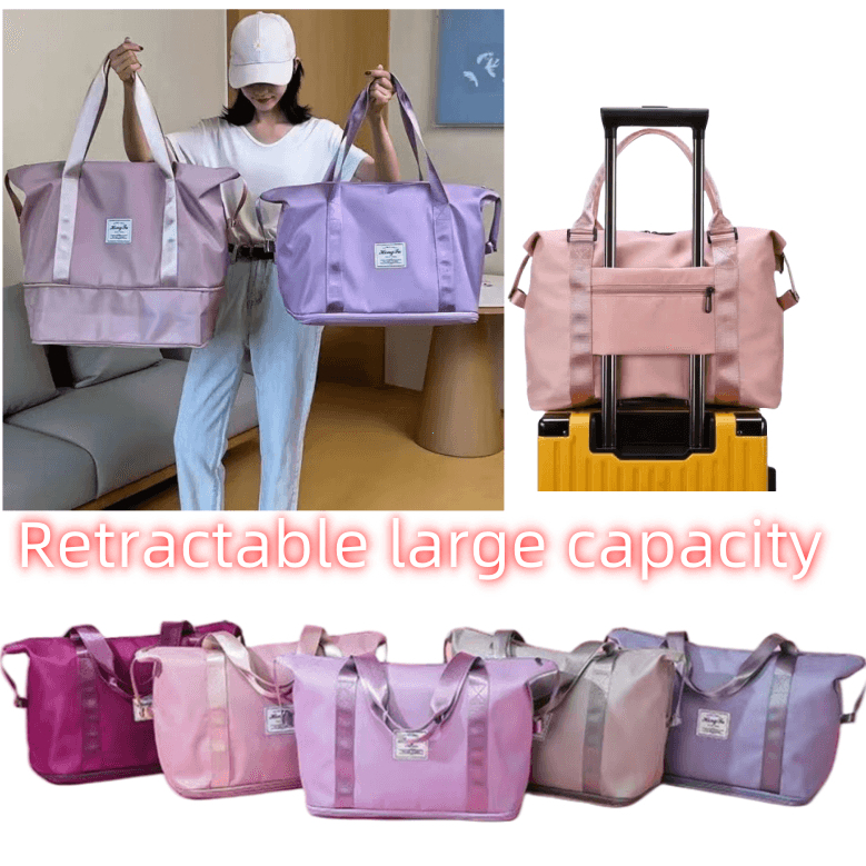 Large capacity travel bag Waterproof bag can be retractable travel bag ...