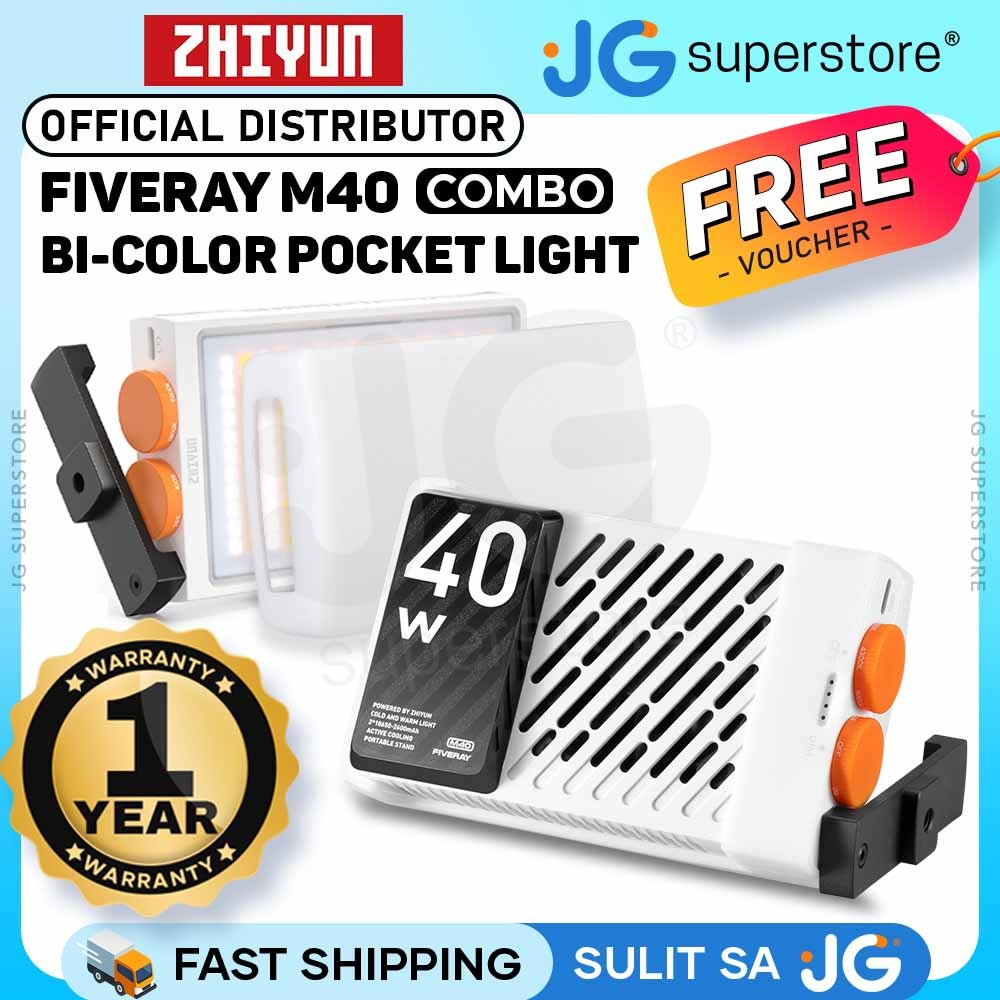 [CLEARANCE] Zhiyun Fiveray M40 40W Pocket Bi-Color 2700-6500K LED Fill ...