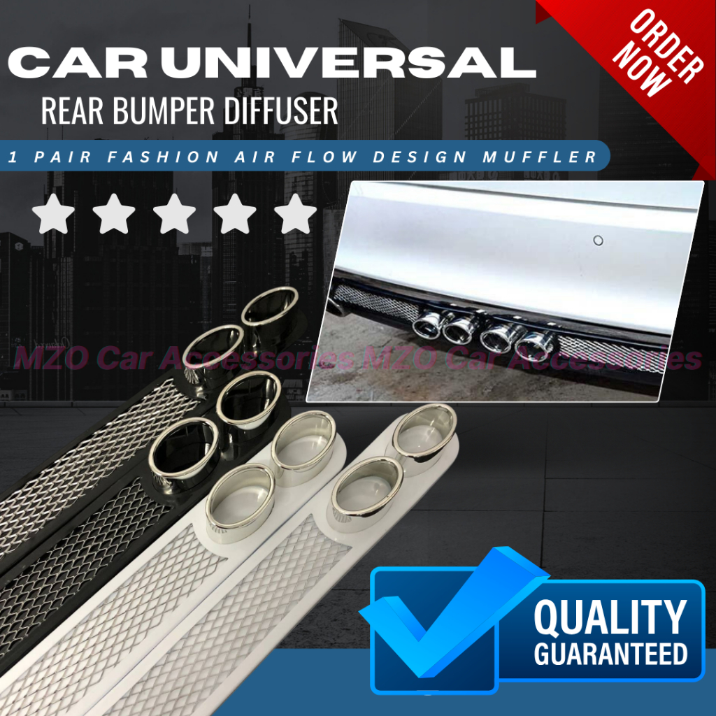 Universal Car Rear Bumper Diffusers 2 pcs Fashion Air Flow Design ...