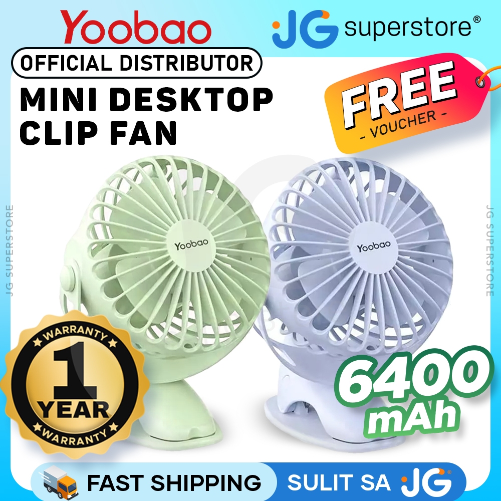 Yoobao Y-F04 6400mAh USB/C Handheld Mini Air-Cooling Fan Rechargeable w ...