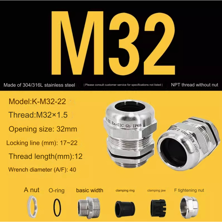 Stainless steel metal waterproof connector cable and wire connector ...