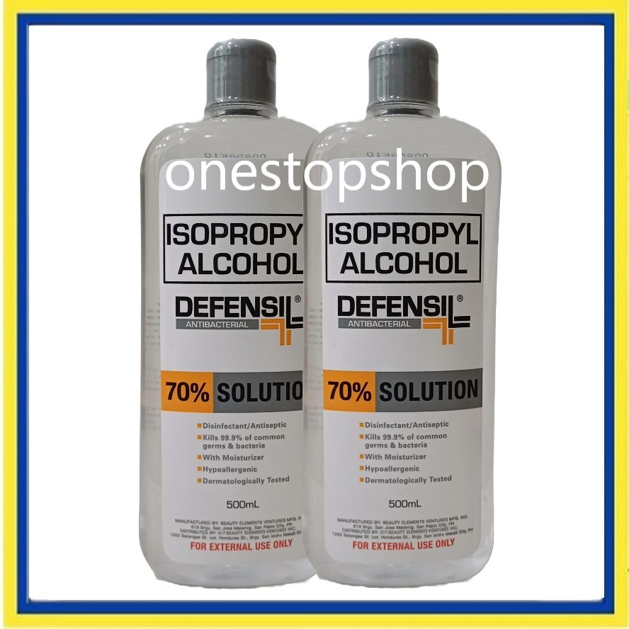 Defensil Isopropyl Alcohol 70% Solution 500mL | Shopee Philippines