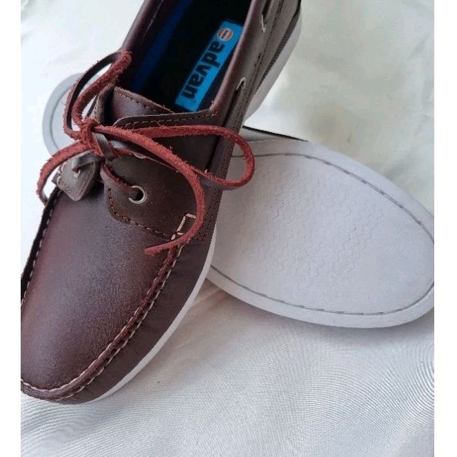 Base Advan Shoes Genuine Leather Amaretto Men's Boat Shoes Topsiders ...