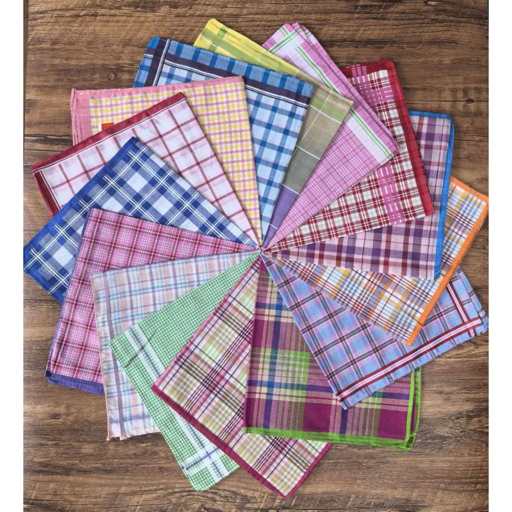 6 or 12pcs mix cotton handkerchief for women panyo | Shopee Philippines