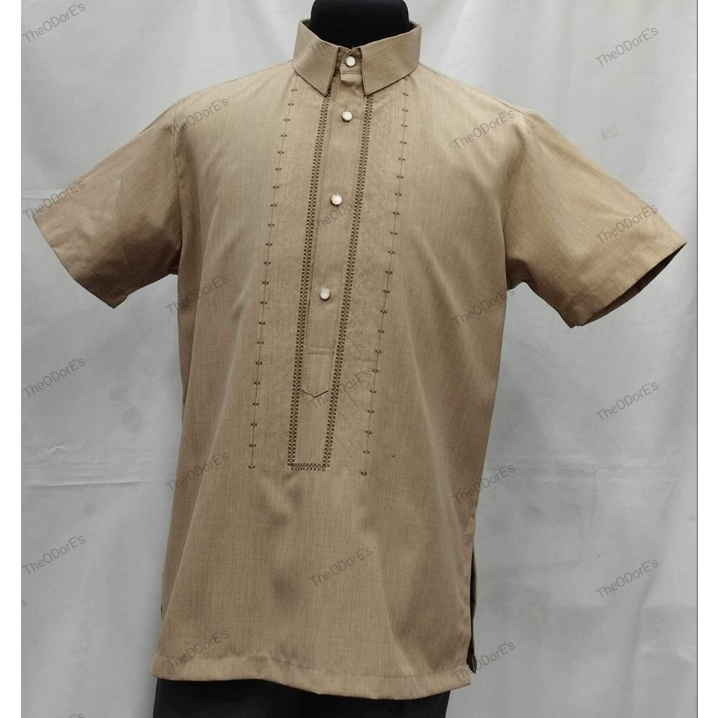 NEUMANN MENS POLO BARONG (Barret) MOCHA | Shopee Philippines