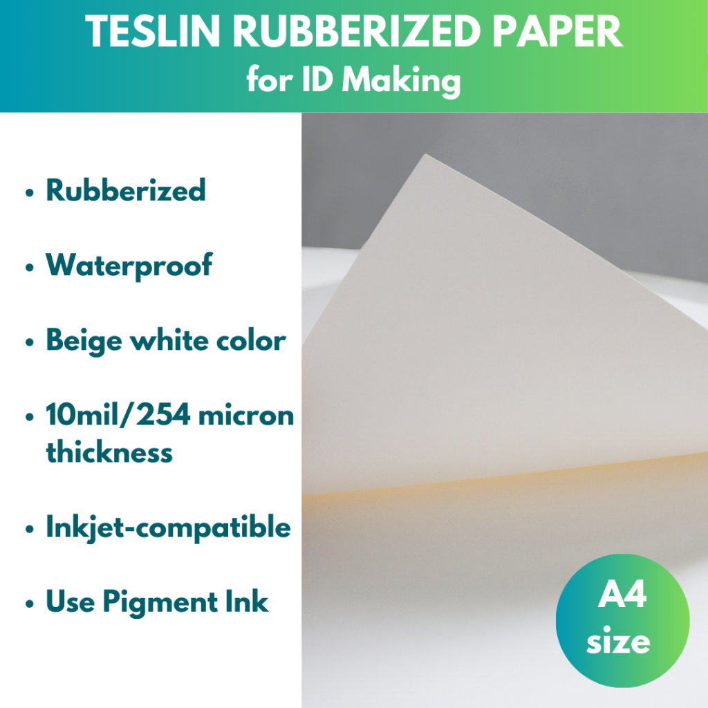 TESLIN RUBBERIZED SYNTHETIC PAPER - FOR ID MAKING - INKJET COMPATIBLE ...